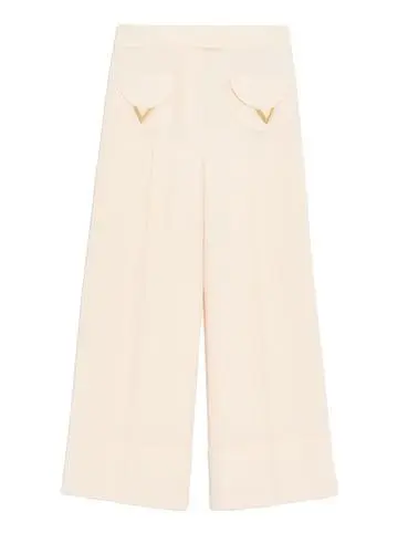 Valentino Garavani Crepe Couture Trousers - White