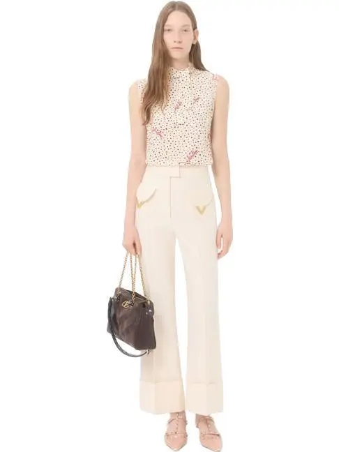 Valentino Garavani Crepe Couture Trousers - White