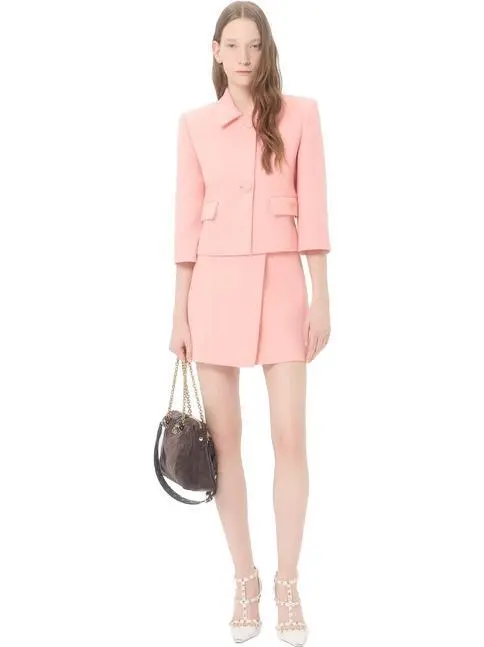 Valentino Garavani Wool Crepe Jacket - Pink