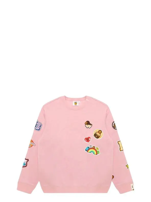 A BATHING APE Baby Milo Crewneck Sweatshirt - Pink