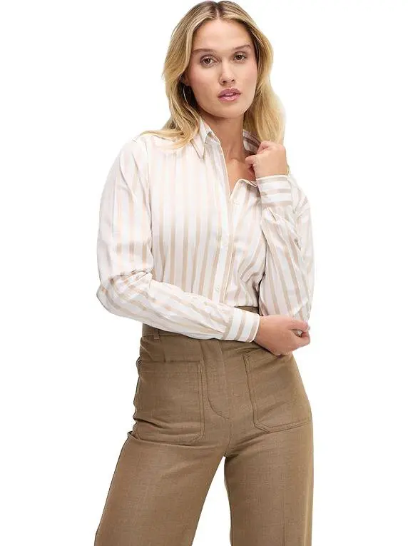 SARAH ALEXANDRA Striped Weekend Shirt - Neutral