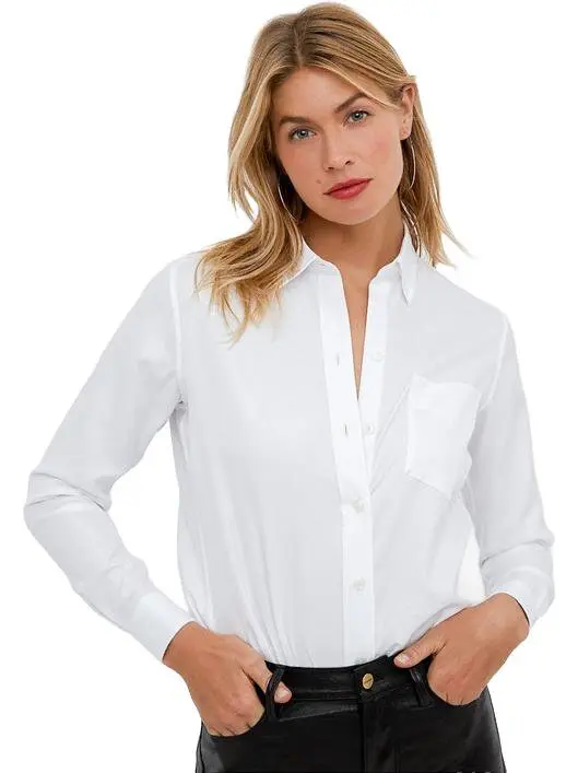 SARAH ALEXANDRA Weekend: Out Twill Shirt - White