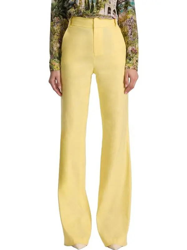 Alice + Olivia Lula Flare Pant - Yellow