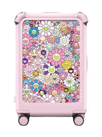 TAKASHI MURAKAMI X Casetify Flowers Bloom 21 Carryon Suitcase - Glossy Primrose Pink