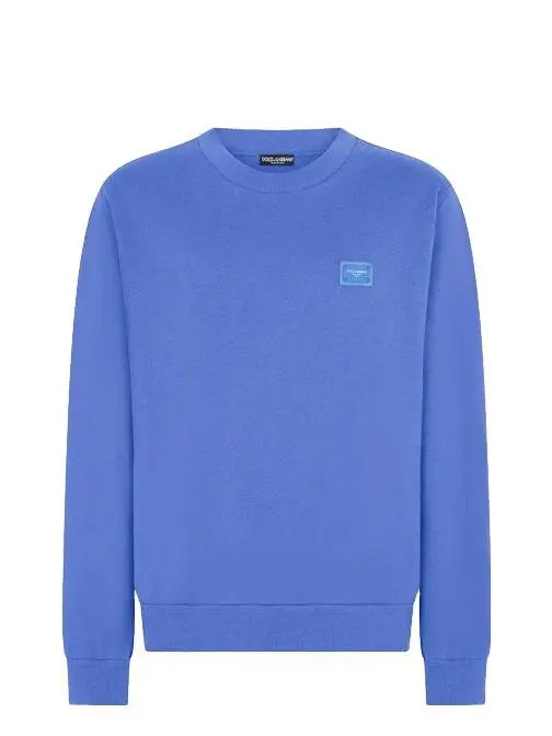 Dolce & Gabbana Branded Plate Sweatshirt - Blue