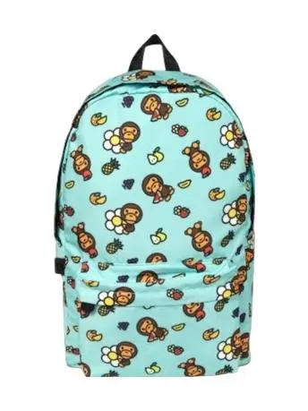 A BATHING APE Baby Milo Flower Print Backpack - Mint