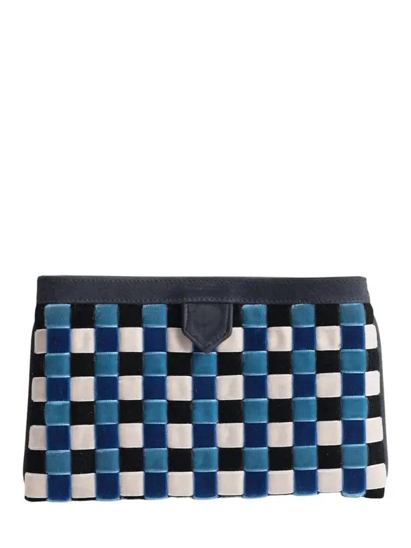 VELVET ATELIER Alhena Checks Pochette - Blue/black