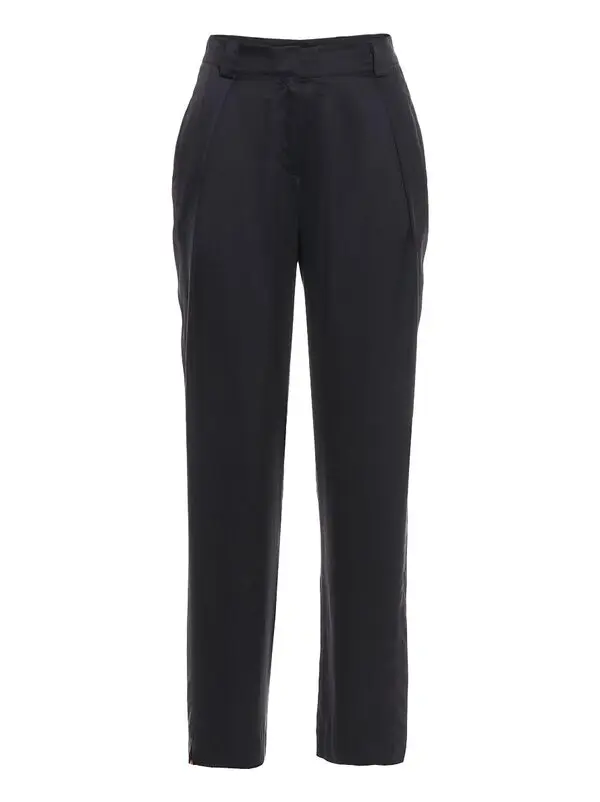 HELENE GALWAS Brigitte Tencel Trousers - Black
