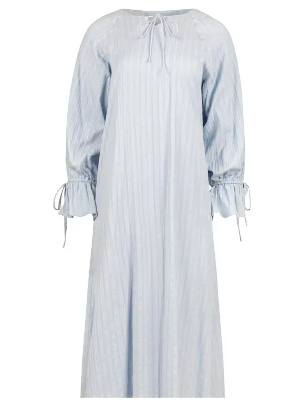 LOU&UP (FORMERLY LOUP CLOTHING) Linear Cotton Maxi Dress - Blue