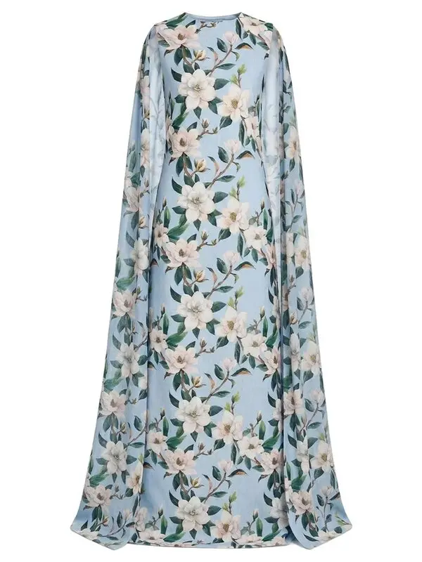 NUR KARAATA Whisper Wind Gown - Blue