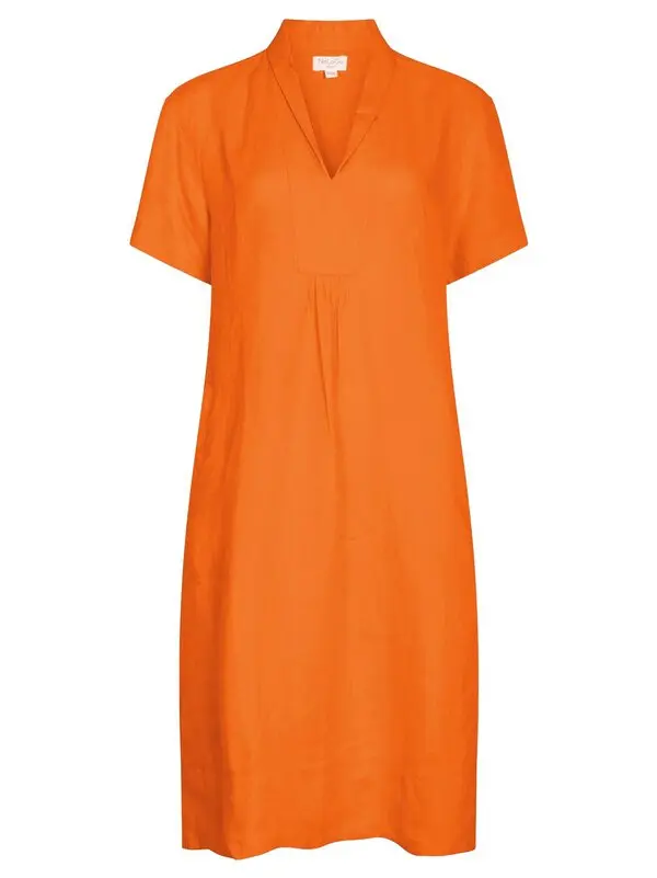 NOLOGO-CHIC Elodie Short Sleeve Midi Dress - Orange