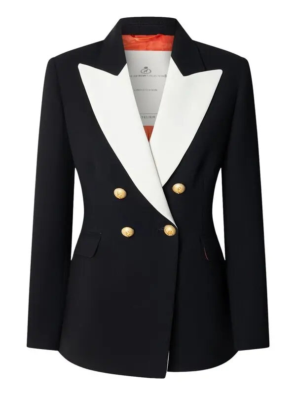 THE EXTREME COLLECTION Iconic Code 01 Double-breasted Blazer - Black/white