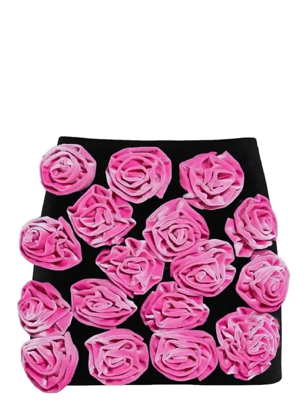 NUR KARAATA Chambord Mini Skirt - Black