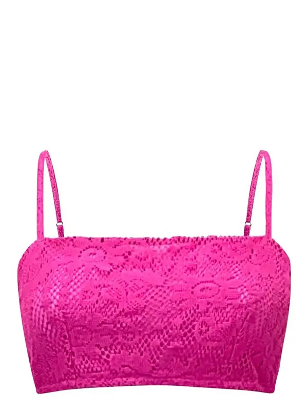 WHY MARY Lace Crop Top - Pink