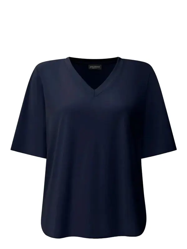JAMES LAKELAND V-neck Jersey Top - Blue
