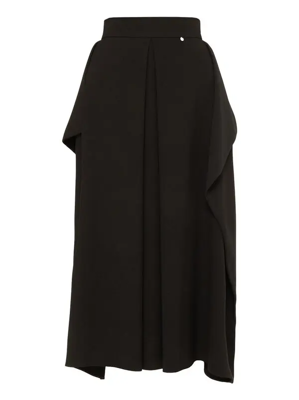 NISSA High-waisted Midi Skirt - Black