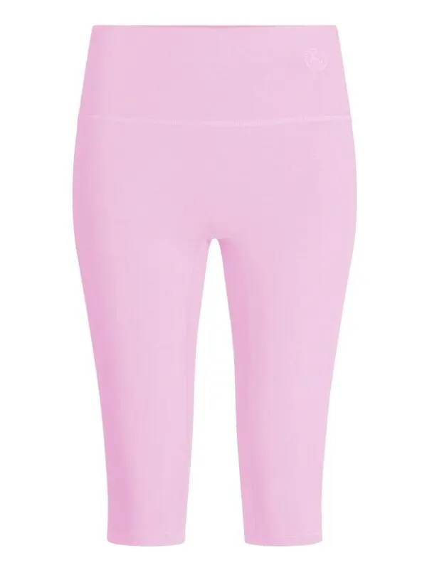 THE KOOZY Daru High Waist Cropped Leggings In Pima Cotton In Morning Rose - Pink