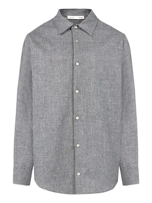 PCFG White / Grey Your Itch Srtiped Long Sleeve Shirt Grey Striped - White/grey