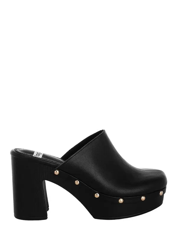RAG & CO Benji Recycled Leather Clogs - Black