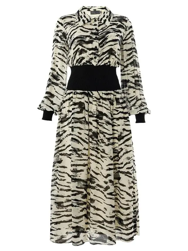 EXQUISE Paulina Midi Dress - Black