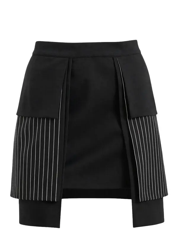 LUMINA ELIGMA Dimensions Layered Skirt - Black/white