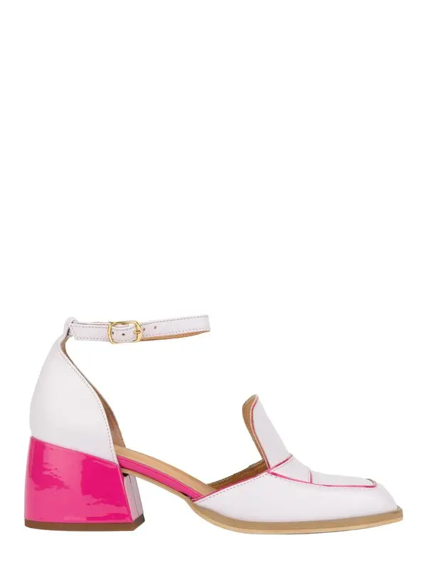 EMBASSY LONDON USA Mayfair Leather Heel With Ankle Strap - Pink