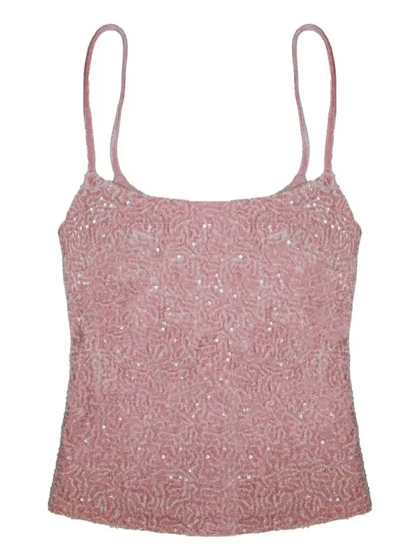 28NATELIER Sequin Embellished Top - Pink