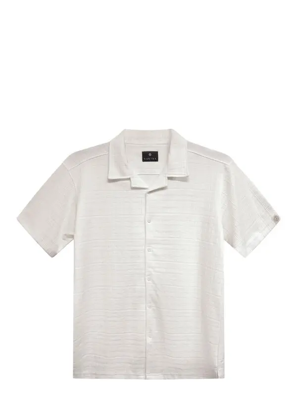 VUSTRA The Executive Camp Collar Knitted Shirt - White