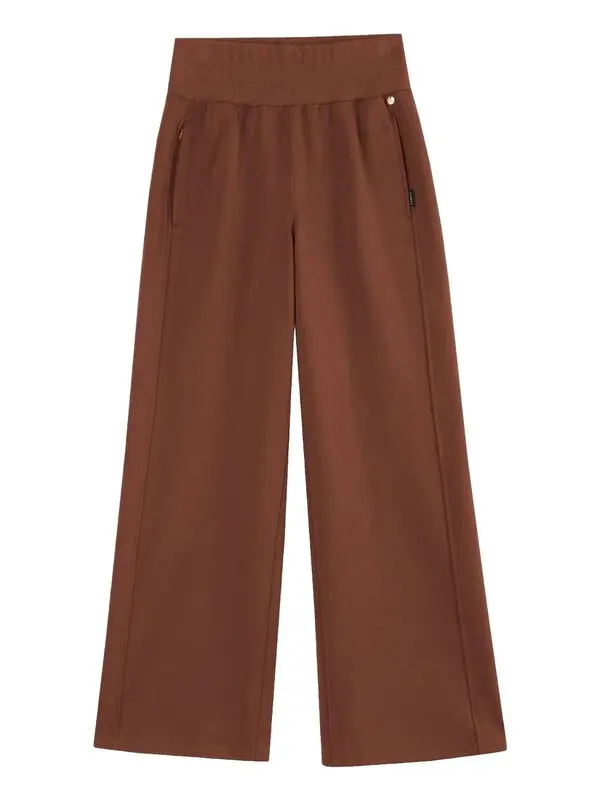 SUPESU Wide Leg Sweatpants With Pockets - Brown