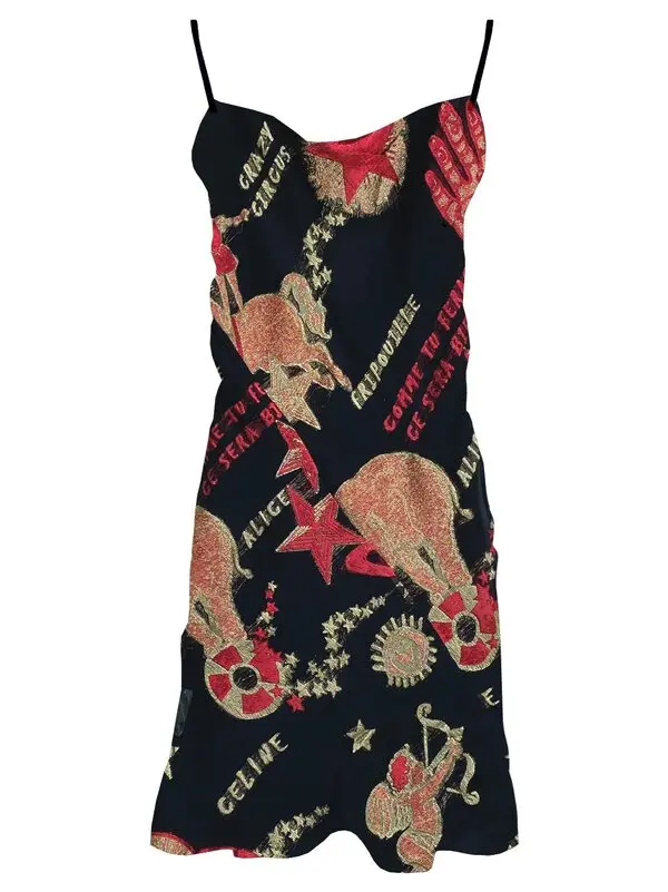 GEEGEE COLLECTION Circus Silk Slip Dress - Black