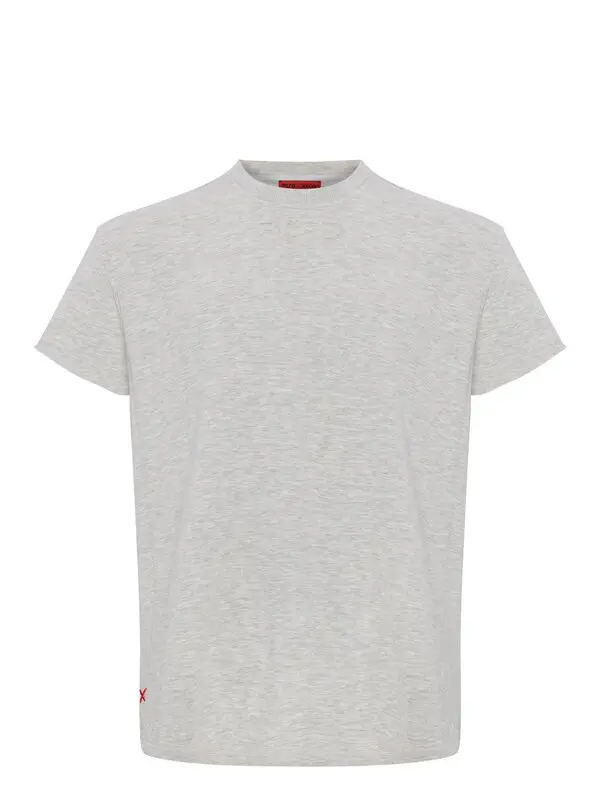 PCFG Cotton Tshirt With Emboss Print - Grey