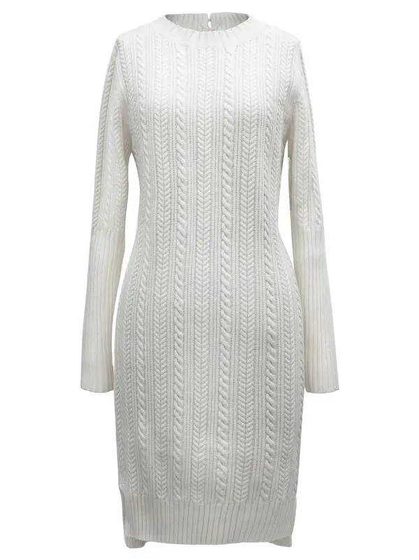 SMART AND JOY Lacing-in-back Jumper Dress - White