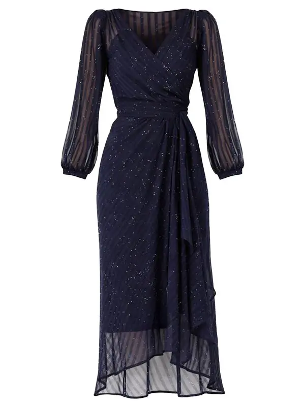 SACHA DRAKE Sierra Wrap Dress - Blue