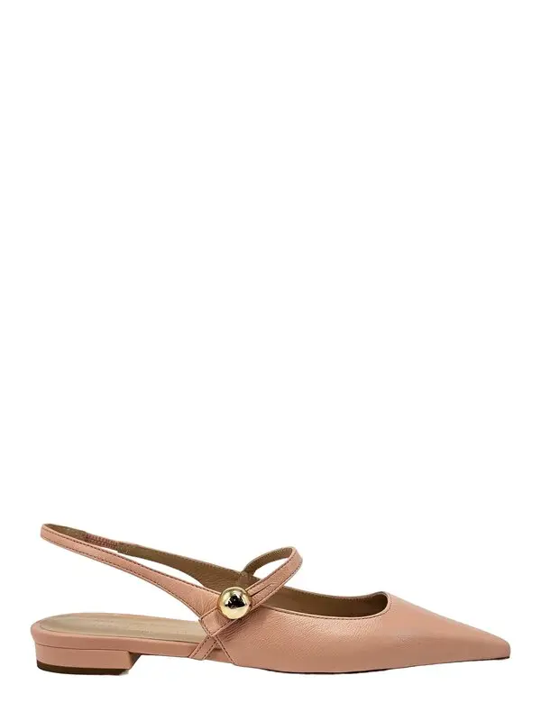 MADISON MAISON Binta Leather Slingback Flats - Pink