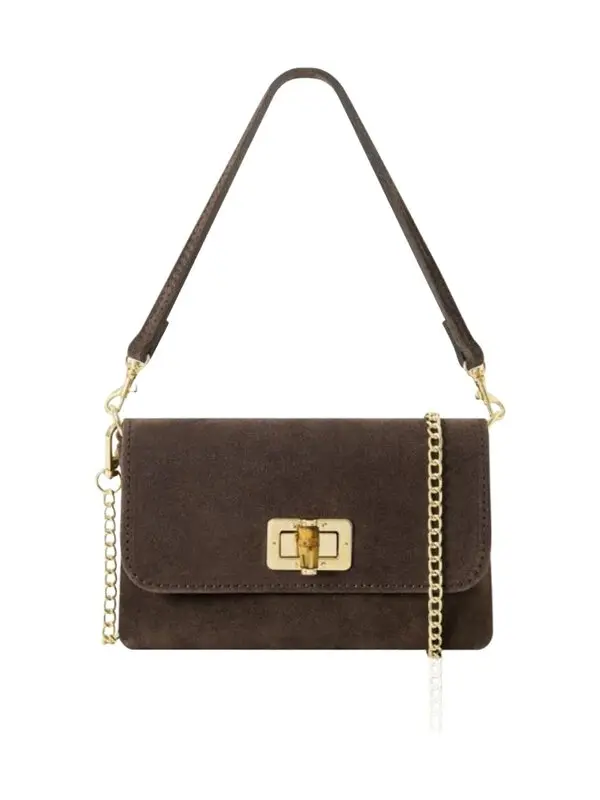 BETSY & FLOSS Cori Suede Handbag And Clutch Bag - Brown