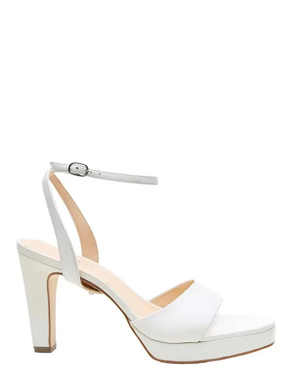 ALTERRE Lo Platform Heels With Marilyn Strap - White