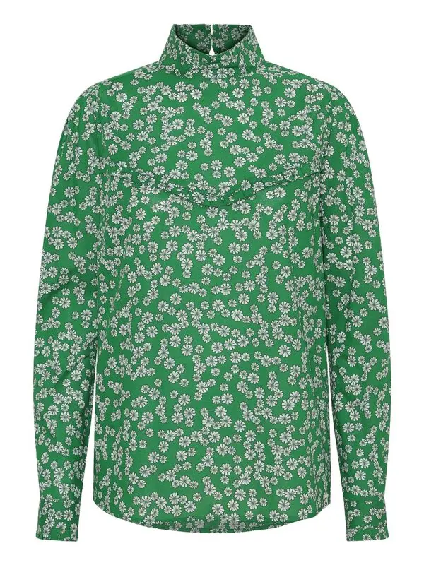 GROBUND Ellen Floral Print Shirt - Green
