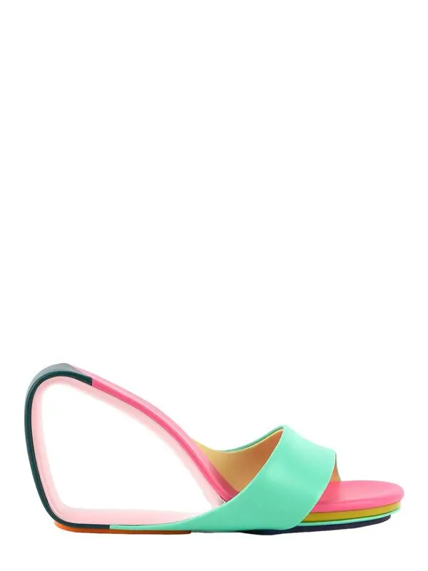 United Nude Mobius Hi Sandals - Green/pink