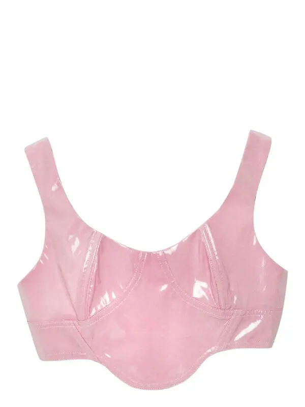 PALOMA LIRA Vinyl Corset Top - Pink