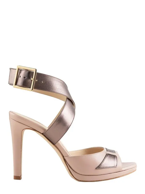 ELIZEE Fiorella Nappa Leather High Heel Sandal - Purple/pink