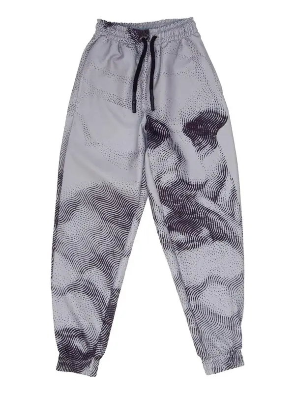 MYSIMPLICATED Printed Trousers With Lace Waist Detail - Grey/black
