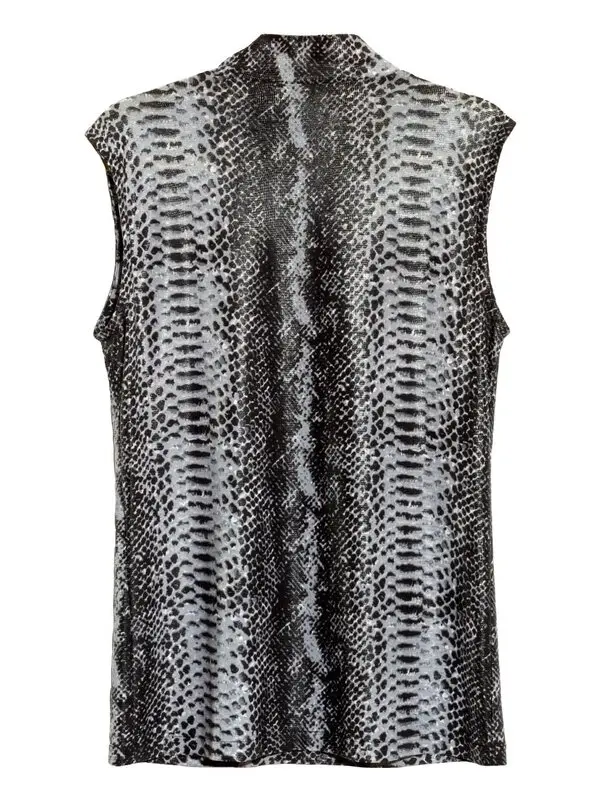 PALOMA LIRA Sleeveless Python Print Top - Grey