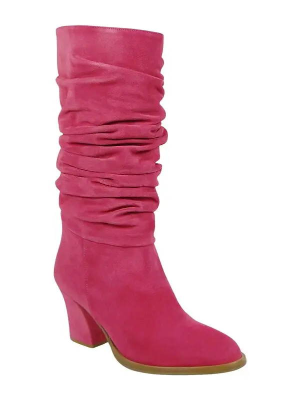 MOON D'ELLE Nube Ruffled Boots - Red/pink