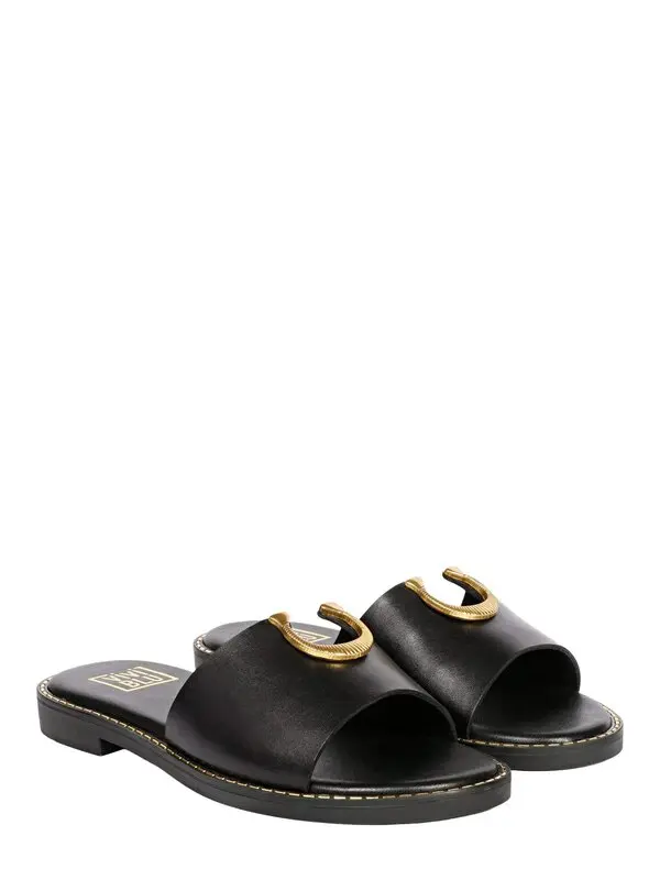SAINT G Vivi Blu Amber Flats - Black