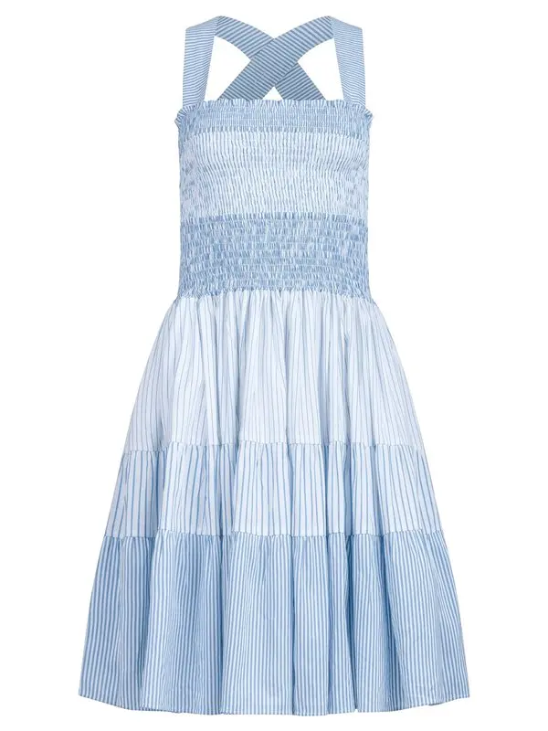HELENE GALWAS Keni Midi Dress - Blue/white