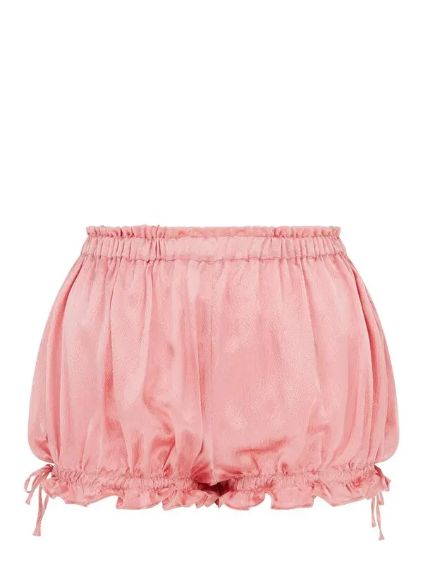 LISA THE LABEL Hammered Silk Bloomers - Pink