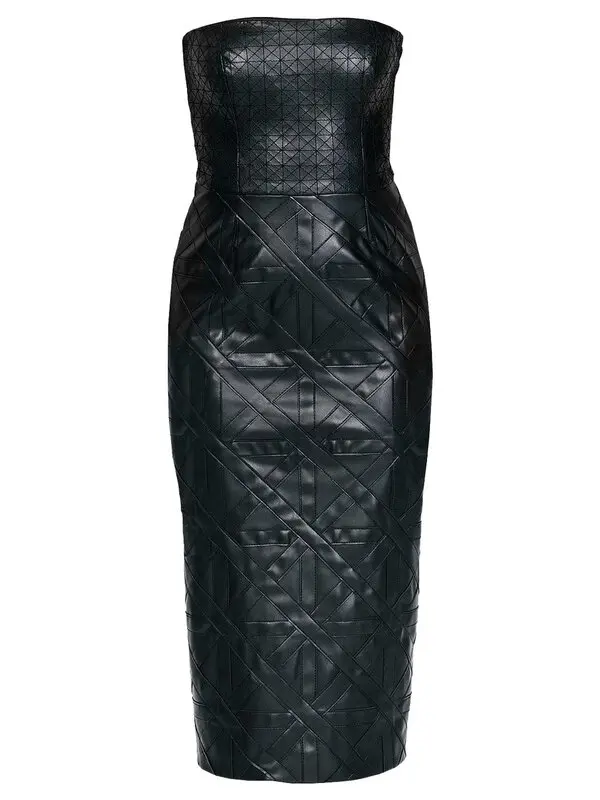 MAISON BOGOMIL Leather Strapless Dress - Black