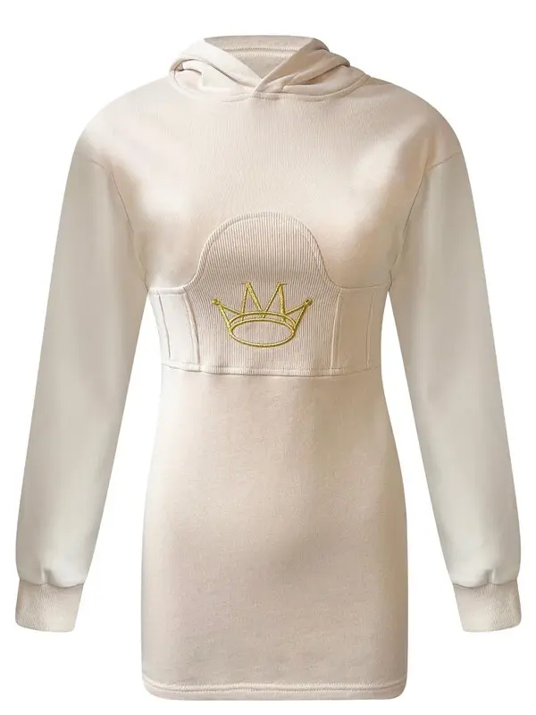 MARGOT VII Fleece Mv Dress - Beige/black