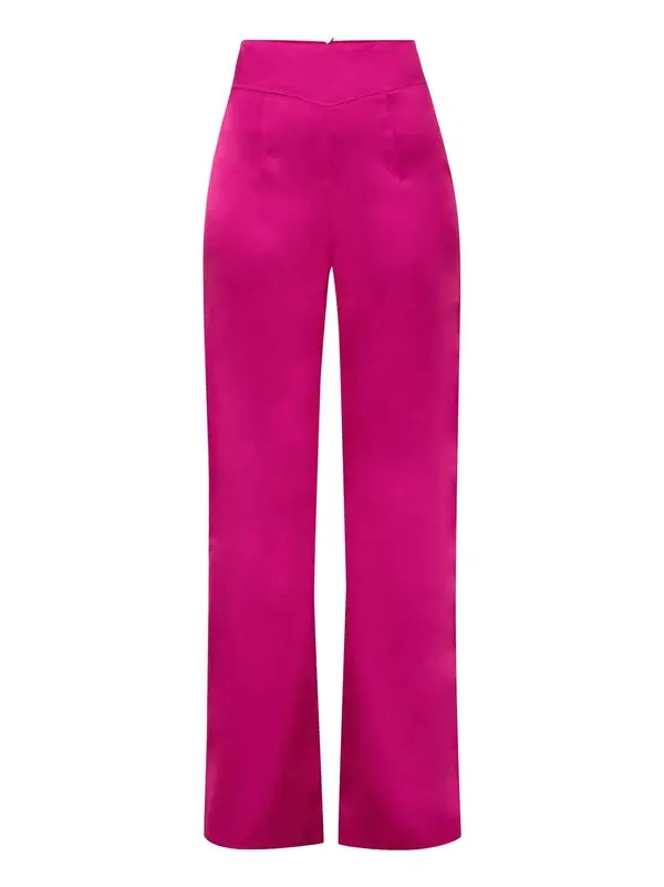 TIA DORRAINE Wild Dream Satin Trousers - Pink