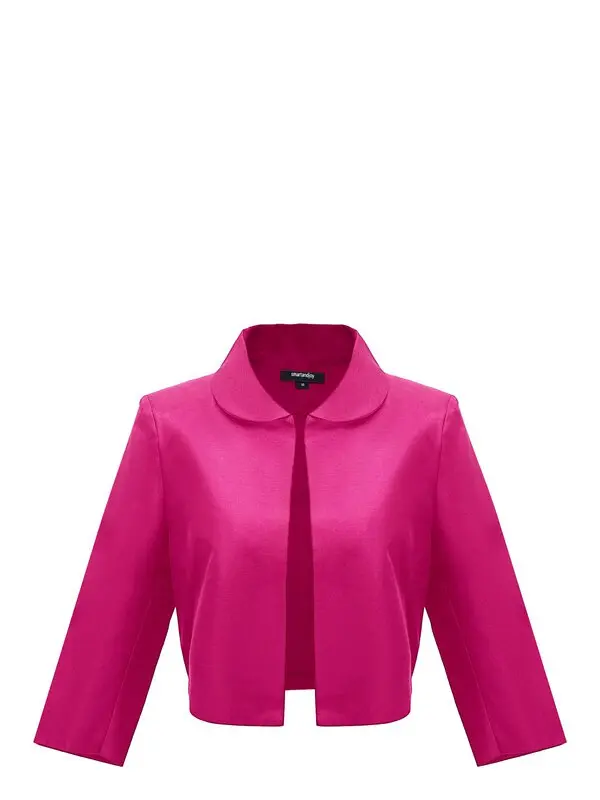 SMART AND JOY Taffeta Crop Jacket - Pink